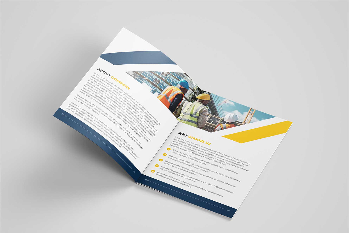Construction brochure template design