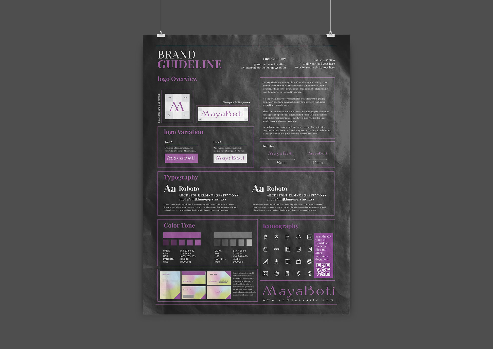 A3 Brand Guideline poster Design | Creative Market