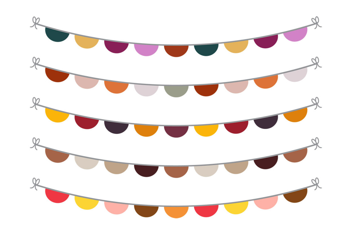Fall Bunting Clipart, Autumn Banner, an Illustration by The Digital ...