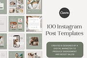 100 Instagram Post Design Templates, a Social Media Template by Gebers ...