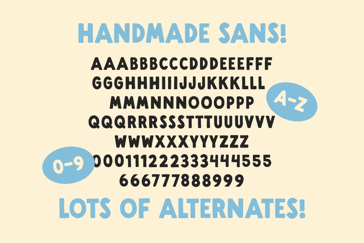 Handmade Sans! A Hand-lettered Font!