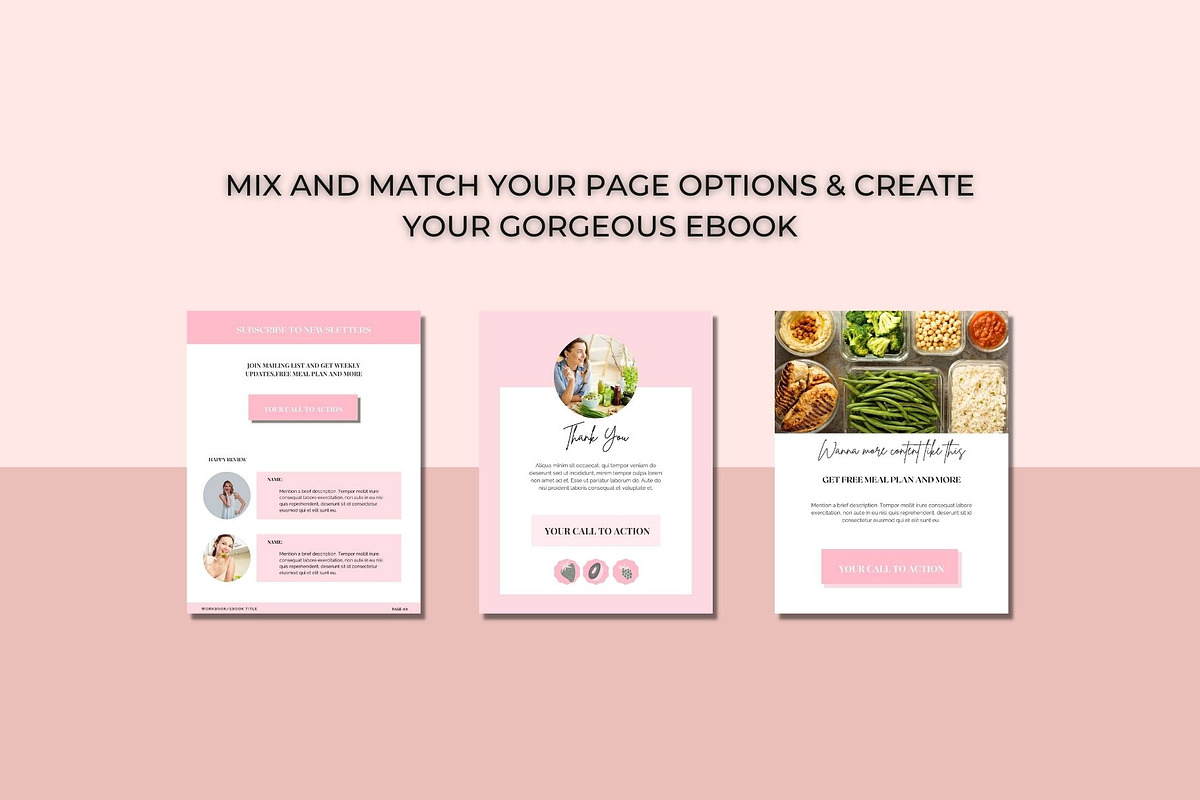 Nutrition meal recipe template