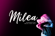 Milea - Handwritten Brush Font Duo, a Script Font by Weape Studio