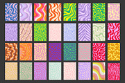 GROOVY PATTERNS. Y2K TEXTURES VECTOR