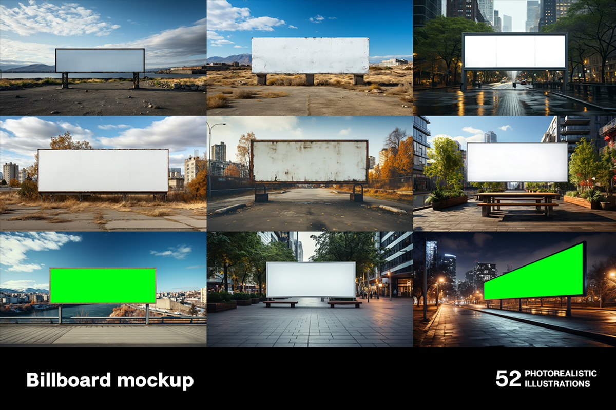 Billboard mockup. Collection, an Object Illustration by Handmadefont