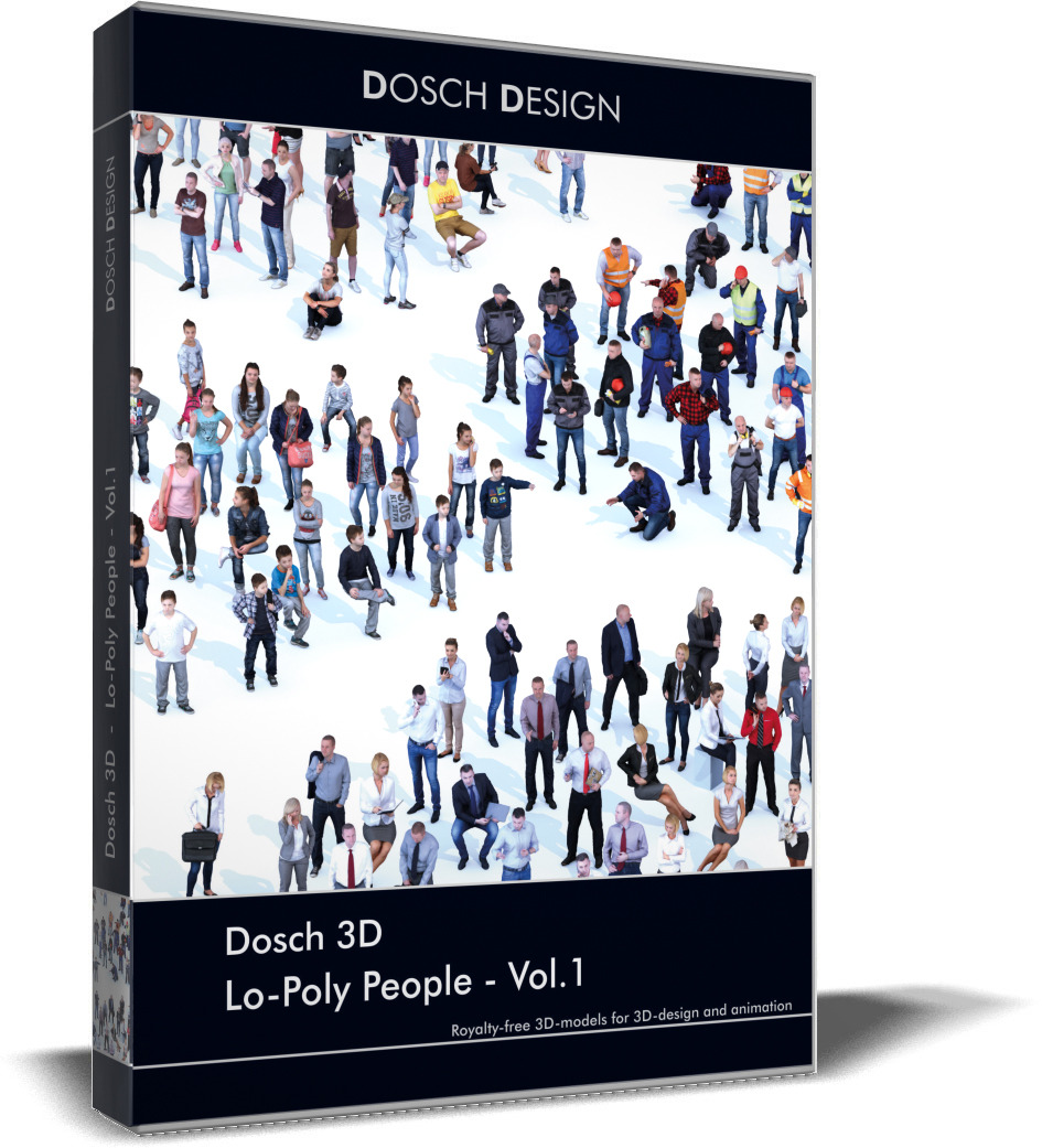 D3D - Lo-Poly People Vol1 - 3DS, a Characters & Person 3D Model by ...