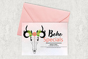 Boho Style Psd Card Templates, a Poster Template by Business Flyers