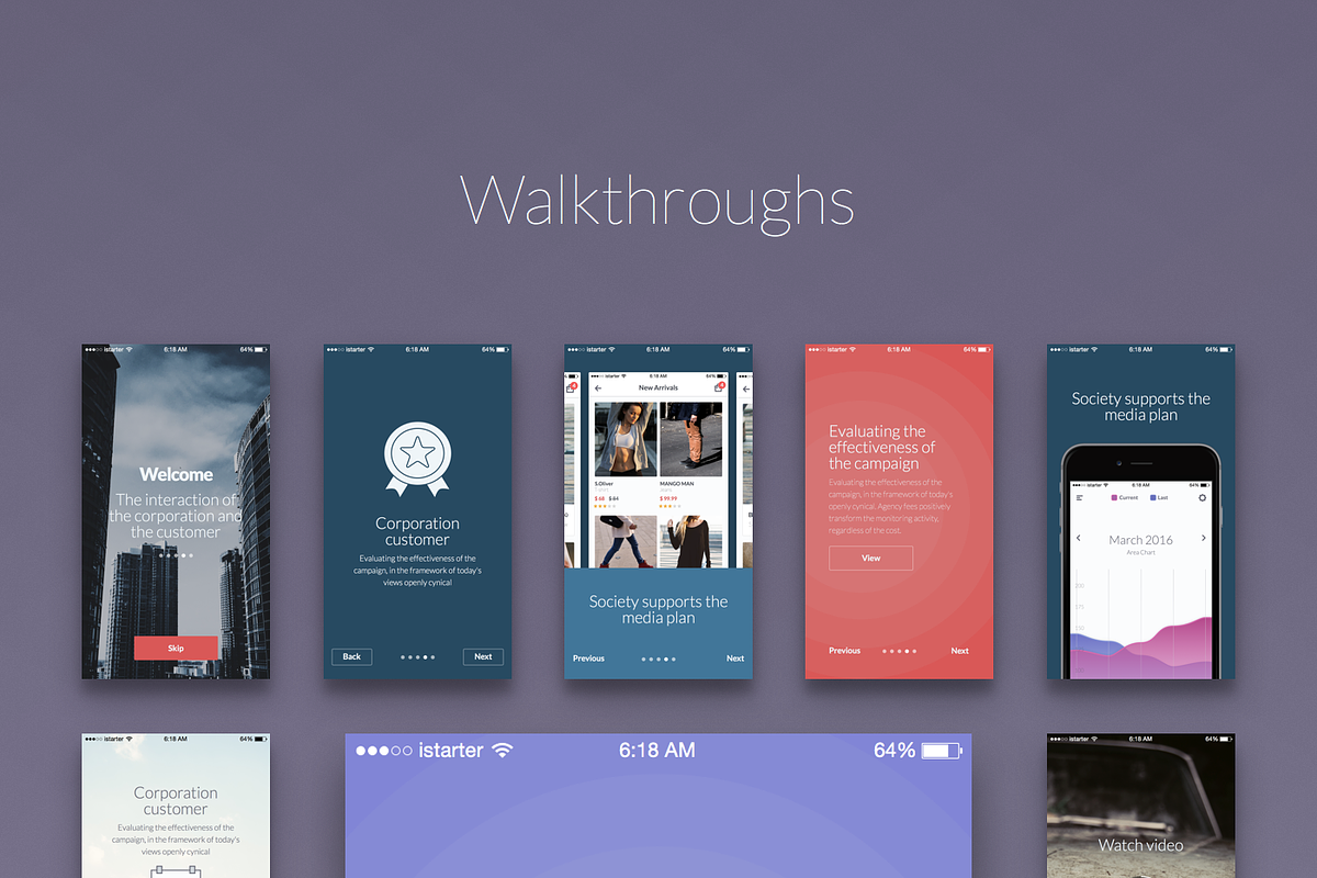 Kama - Mobile UI Kit, an UI Kit Template by isavelev.com