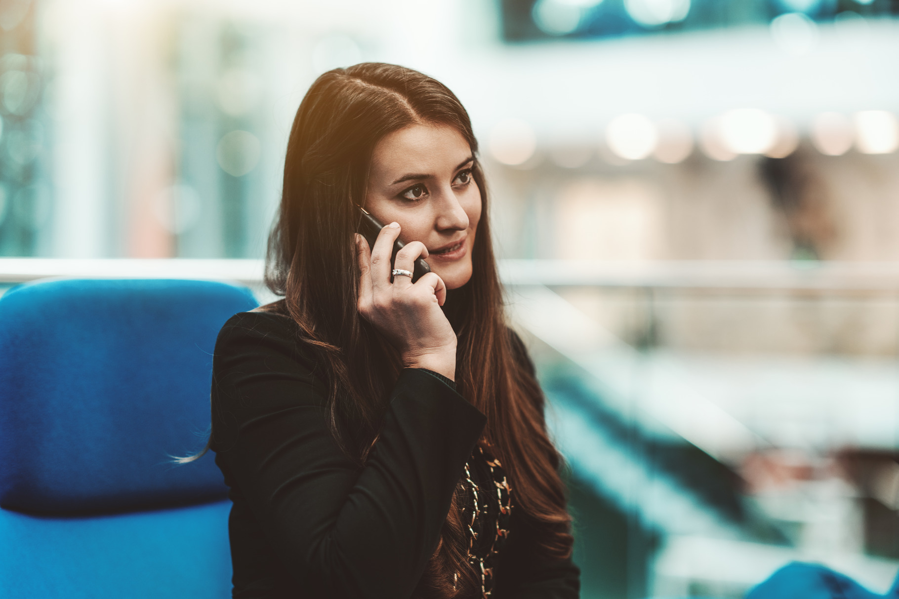 Caucasian business lady phoning | Business Images ~ Creative Market