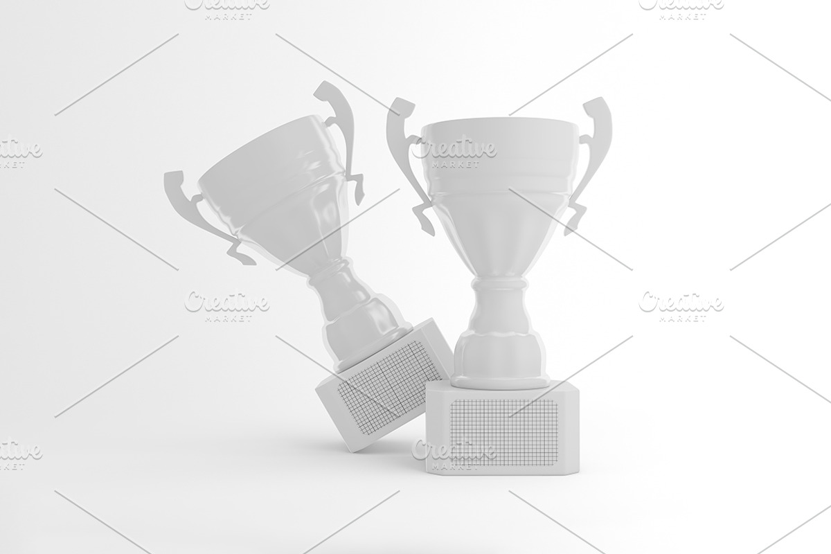 Trophy Cup Mockup, an Advertising Mockup by Qaleb Studio