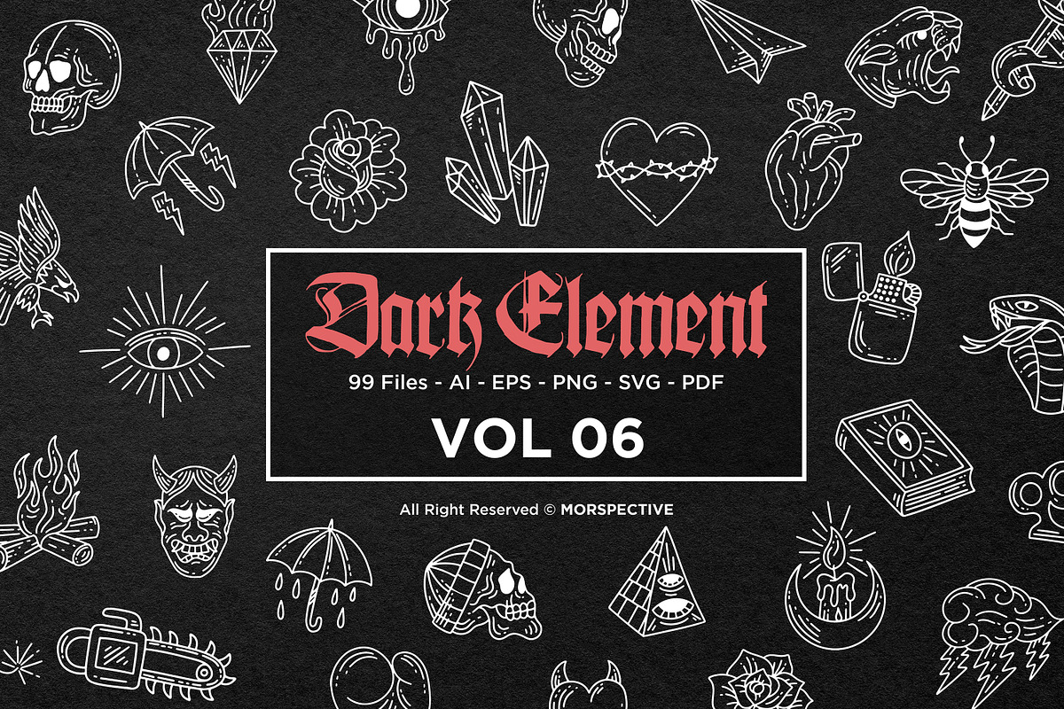 99 Dark Element silhouette Symbol, an Object Graphic by Morspective