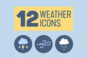 12 Weather Icons, an Icon by DefayDesigns