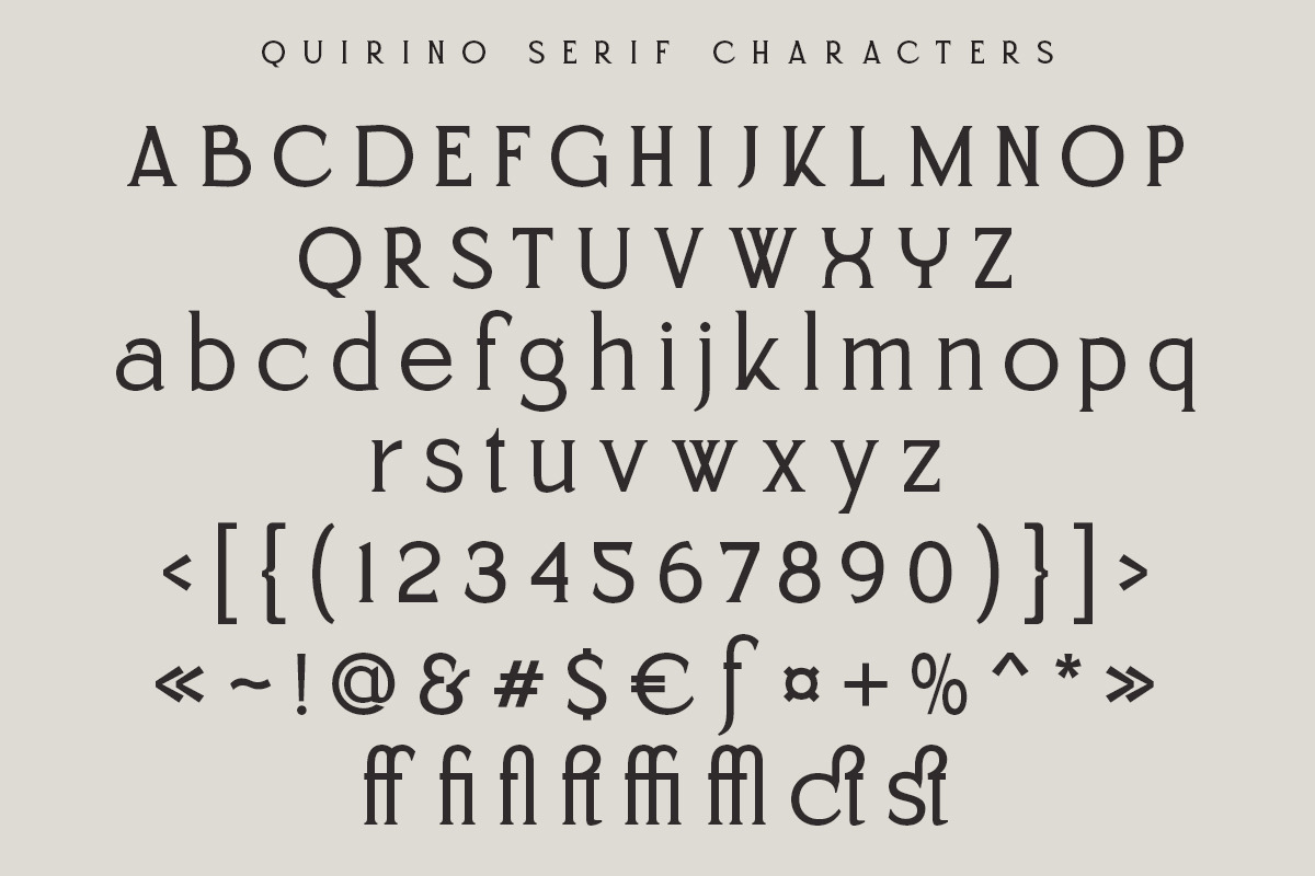 Quirino - Serif Typeface, a Serif Font by roomspace creative lab