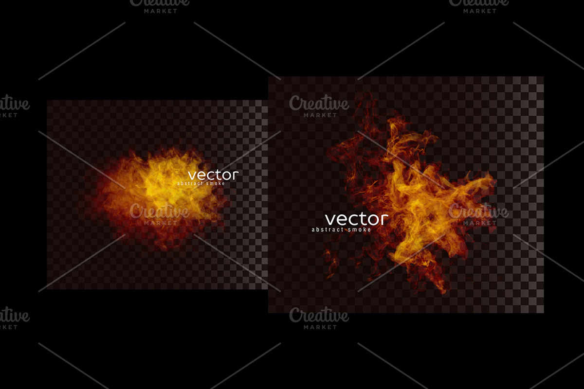Vector fire shapes, an Illustration by Julvil | Creative Market