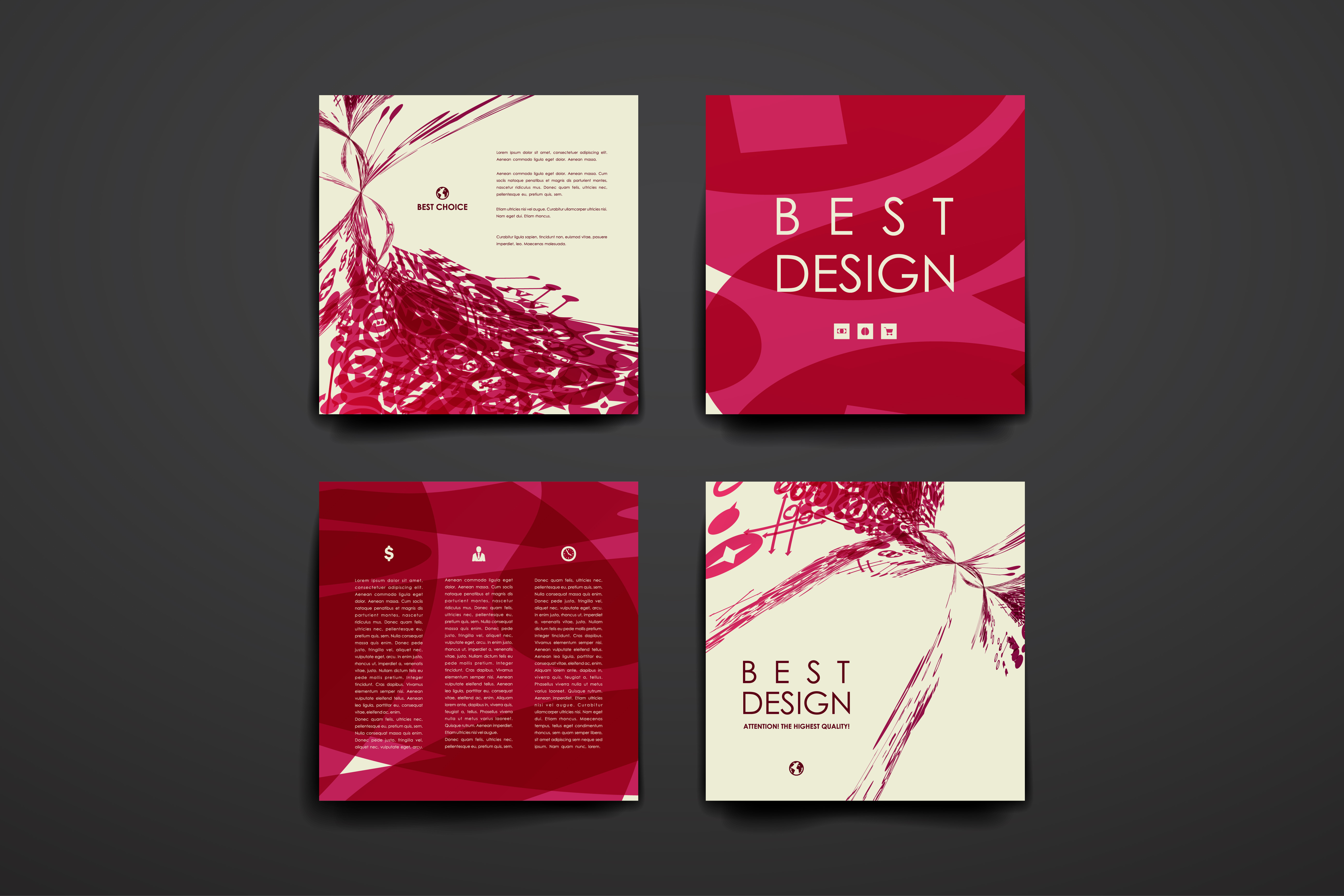 Set of Beautiful Cards, a Card Template by Palau | Creative Market