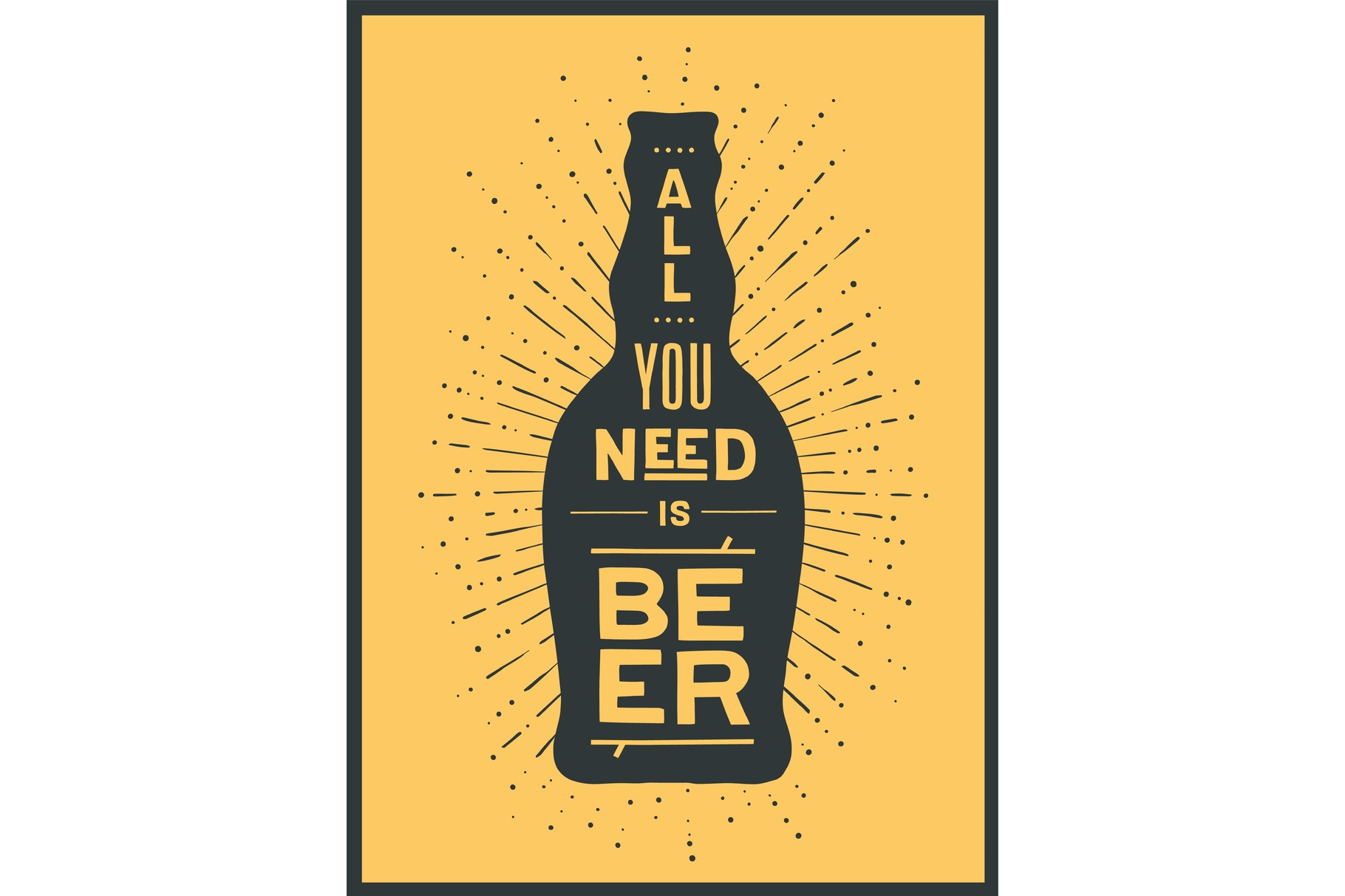 Poster To Beer Or Not To Beer, a Food Illustration by Foxys Graphic