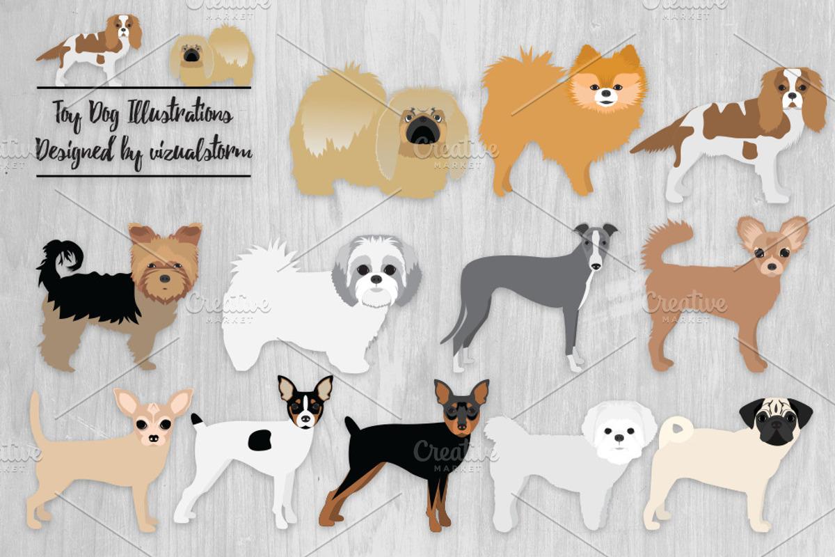 Cute Toy Dog Illustrations, an Animal Illustration by VizualStorm