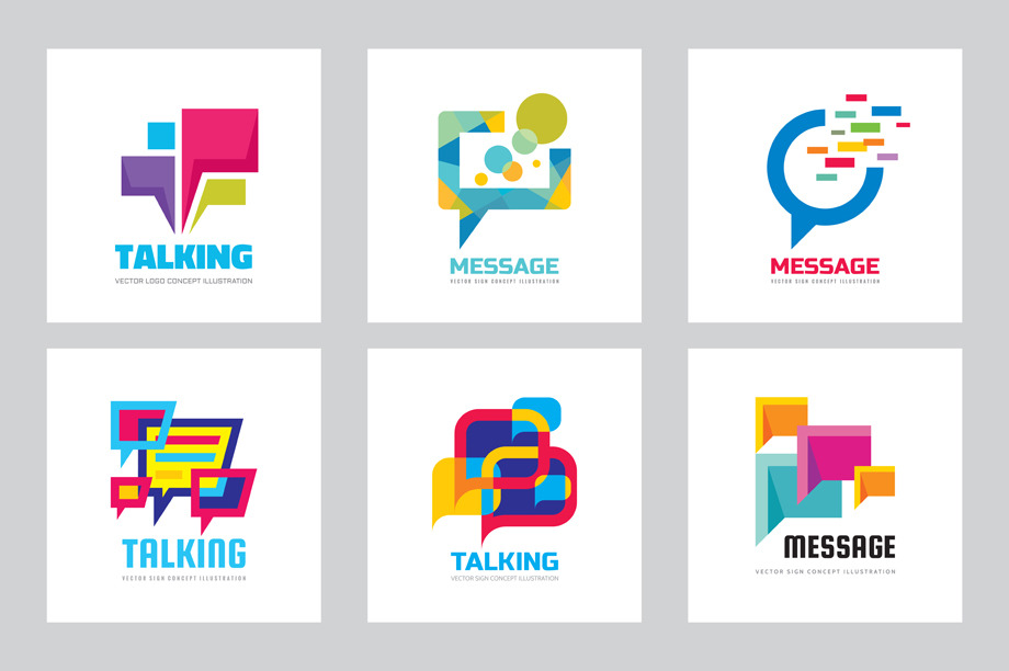 Message Speech Bubbles - Vector Logo, a Branding & Logo Template by ...
