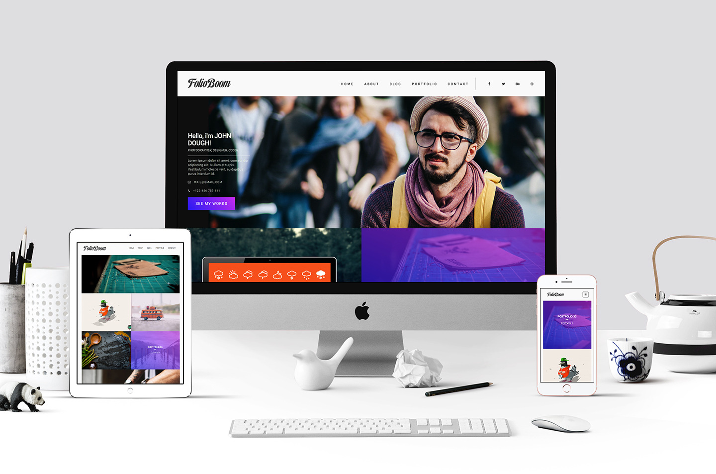 Folioboom — Creative Portfolio Theme, a WordPress Template by SnailArt ...