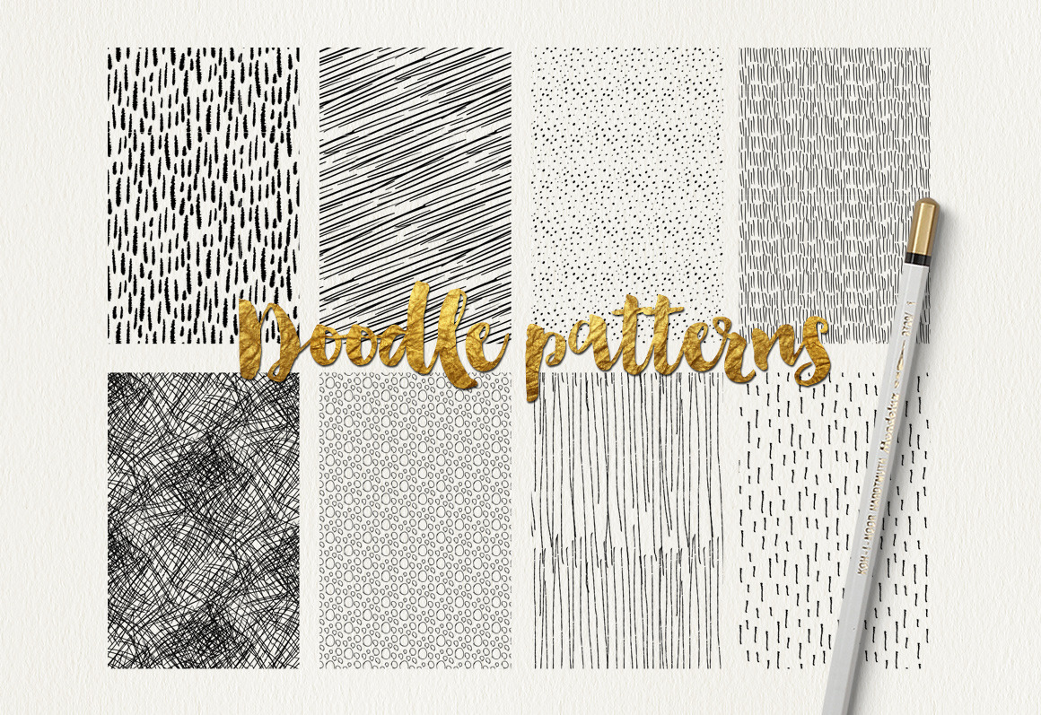 Doodle Patterns, a Pattern Graphic by Webvilla Studio