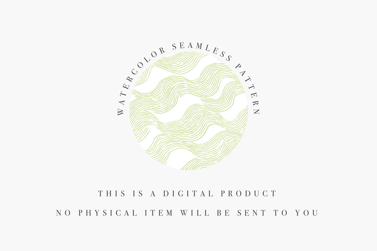 Sage Green Wavy Lines Seamless Pattern PNG