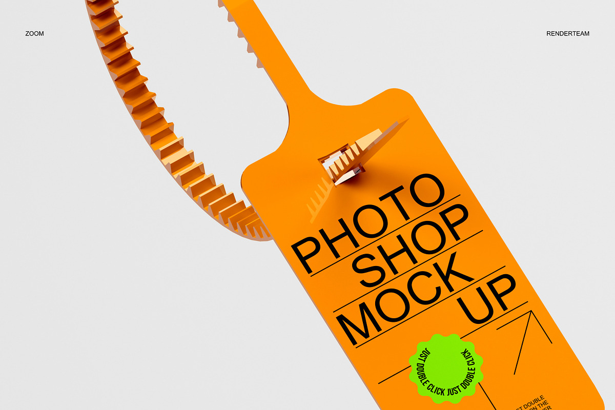 Plastic Tag Mockup Set (5 PSD)