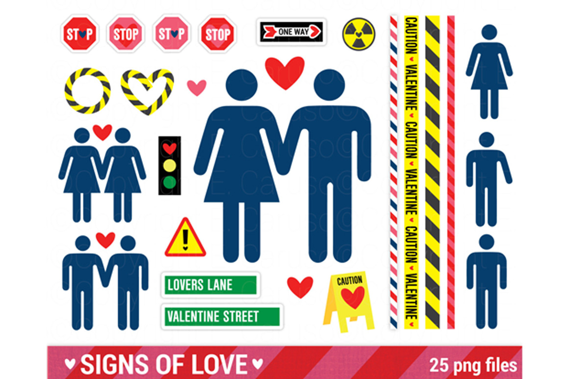 Street Sign Valentine Clipart Pack, an Object Graphic by Artland Downloaded