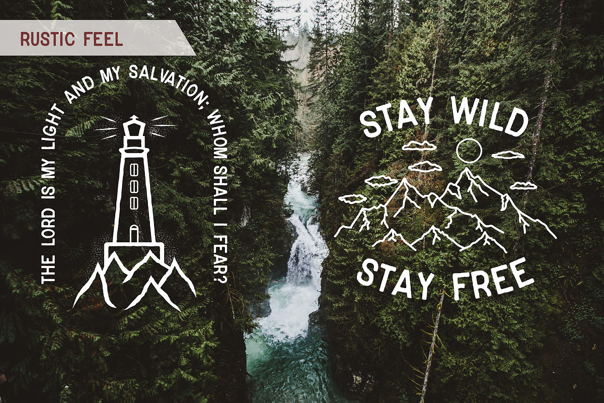 Drifter Font & Buildable Logo-Kit, a Sans Serif Font by The Forge Type ...