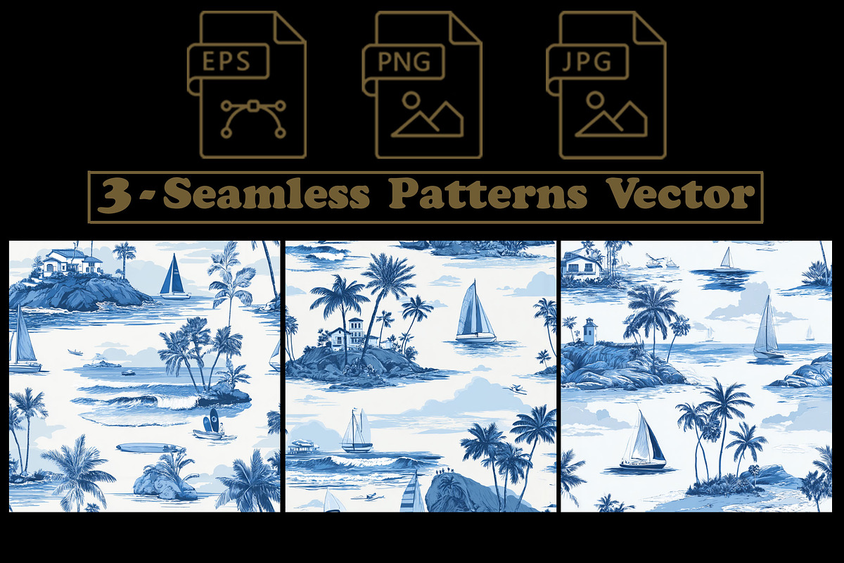 San Diego Coastal Motif Patterns, a Pattern Graphic by one-touch