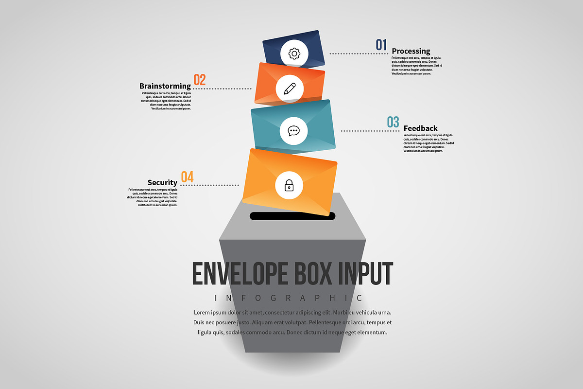 Envelope Box Input Infographic, a Templates & Theme by h.utomo