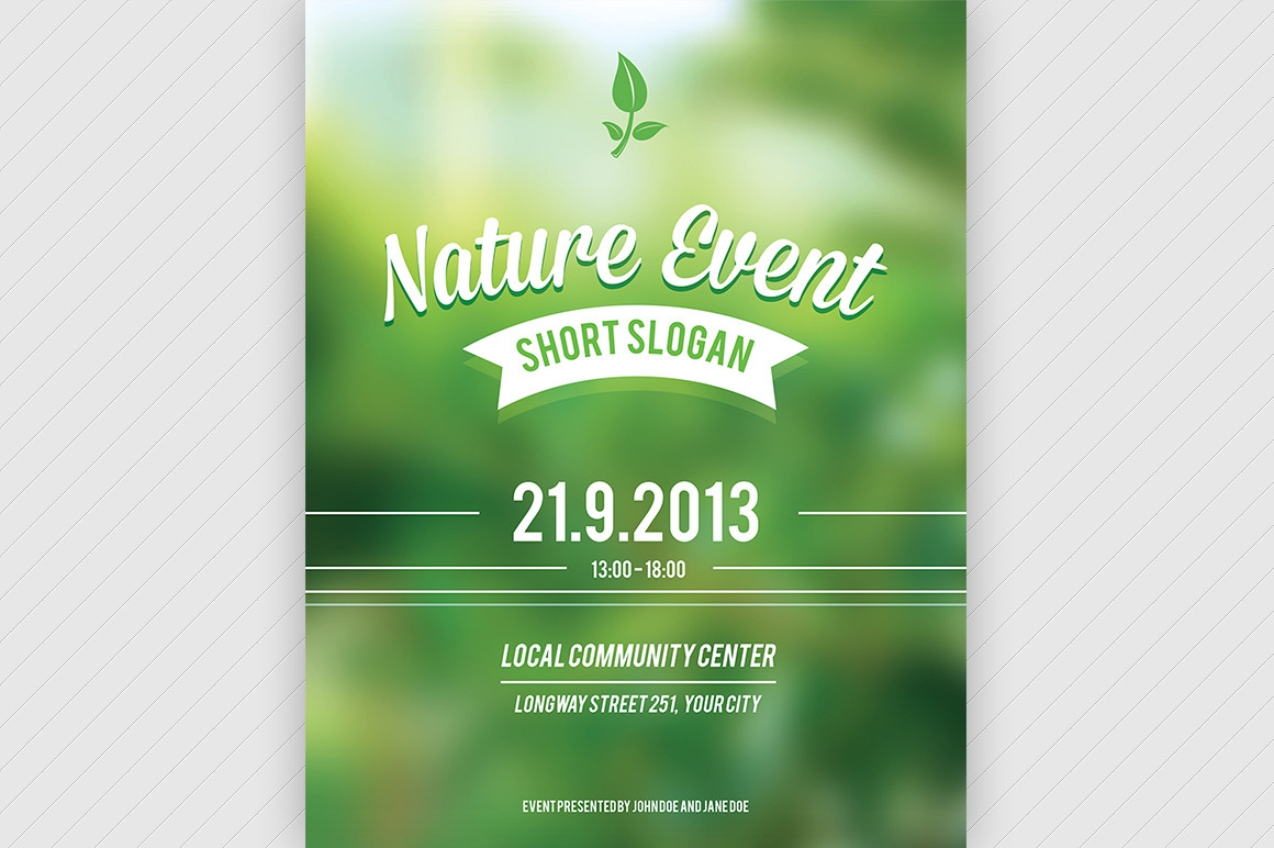 Nature Event Flyer PSD, a Flyer Template by M K GRAPHICS