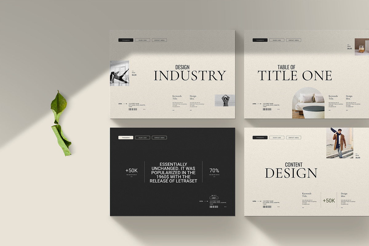 Design Portfolio Landscape Template, a Brochure Template by PrintIdea