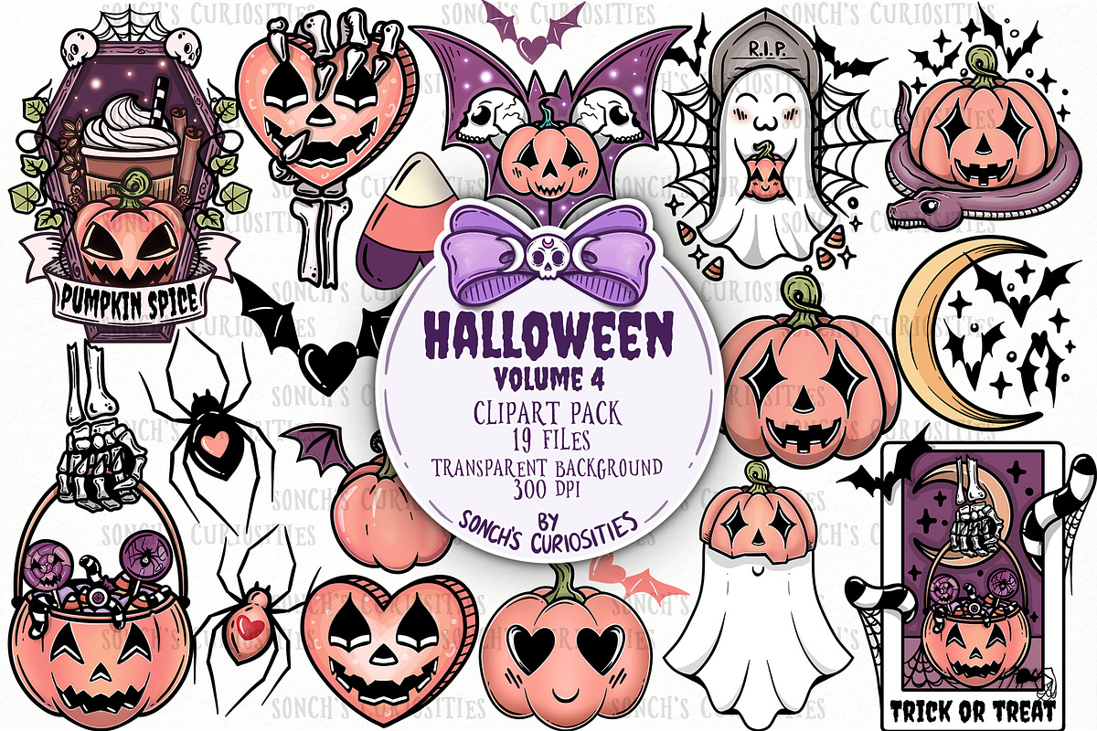 Halloween 4 - Clipart PNG pack, a Seasonal Illustration by Sonch' s ...