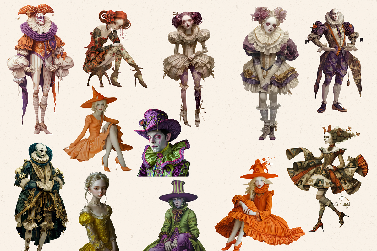MOST PECULIAR CHARACTERS CLIPART, a Person Illustration by Daring Digies