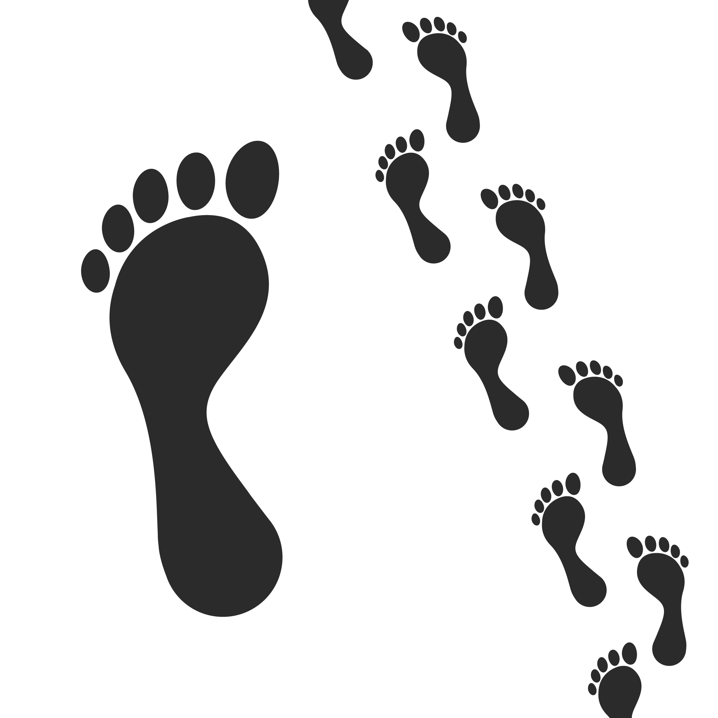 Human foot. Footprint path, a Person Illustration by Drum-magic