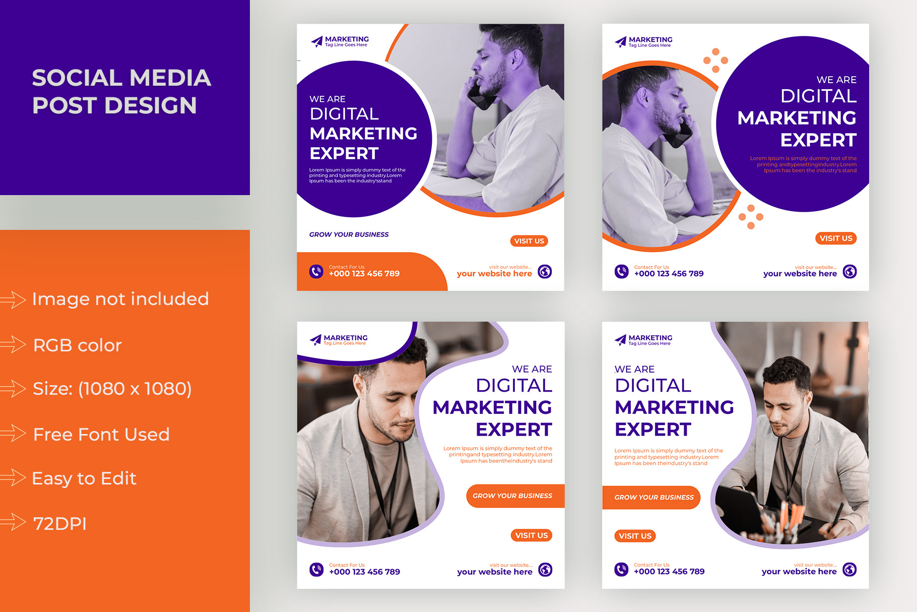 Social Media Post Design, a Social Media Template by Lakhan1998