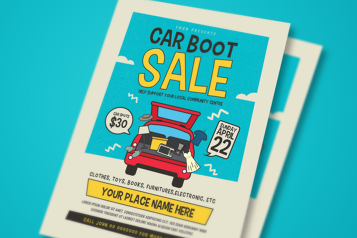 Car Boot Sale Event Flyer, a Flyer Template by Guuver