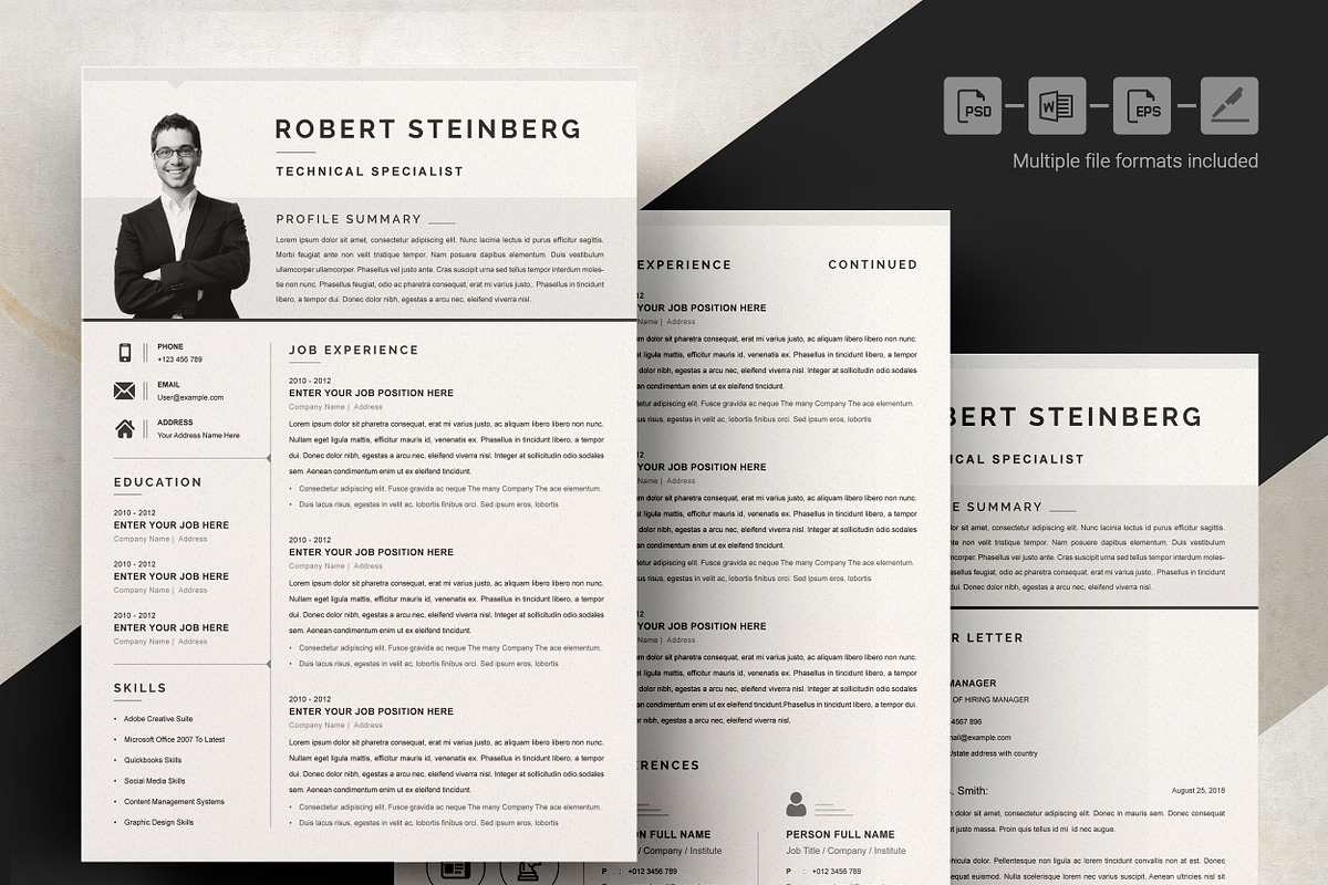 2 Page Professional Simple Resume
