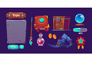 Vector set of magic game interface | Textures ~ Creative Market