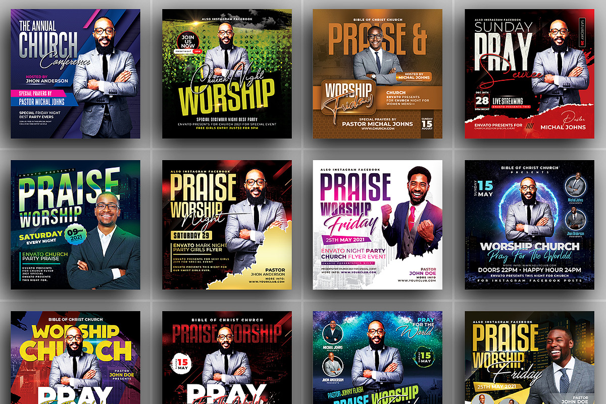 70+ Church Flyers Bundle, a Flyer Template by AfzaalGraphics