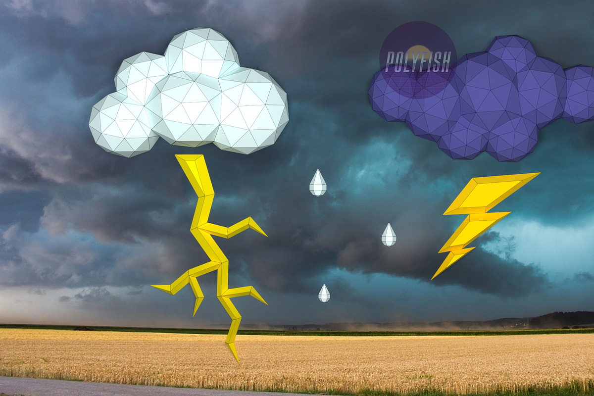 DIY Weather 3D model template, a Templates & Theme by PolyFish