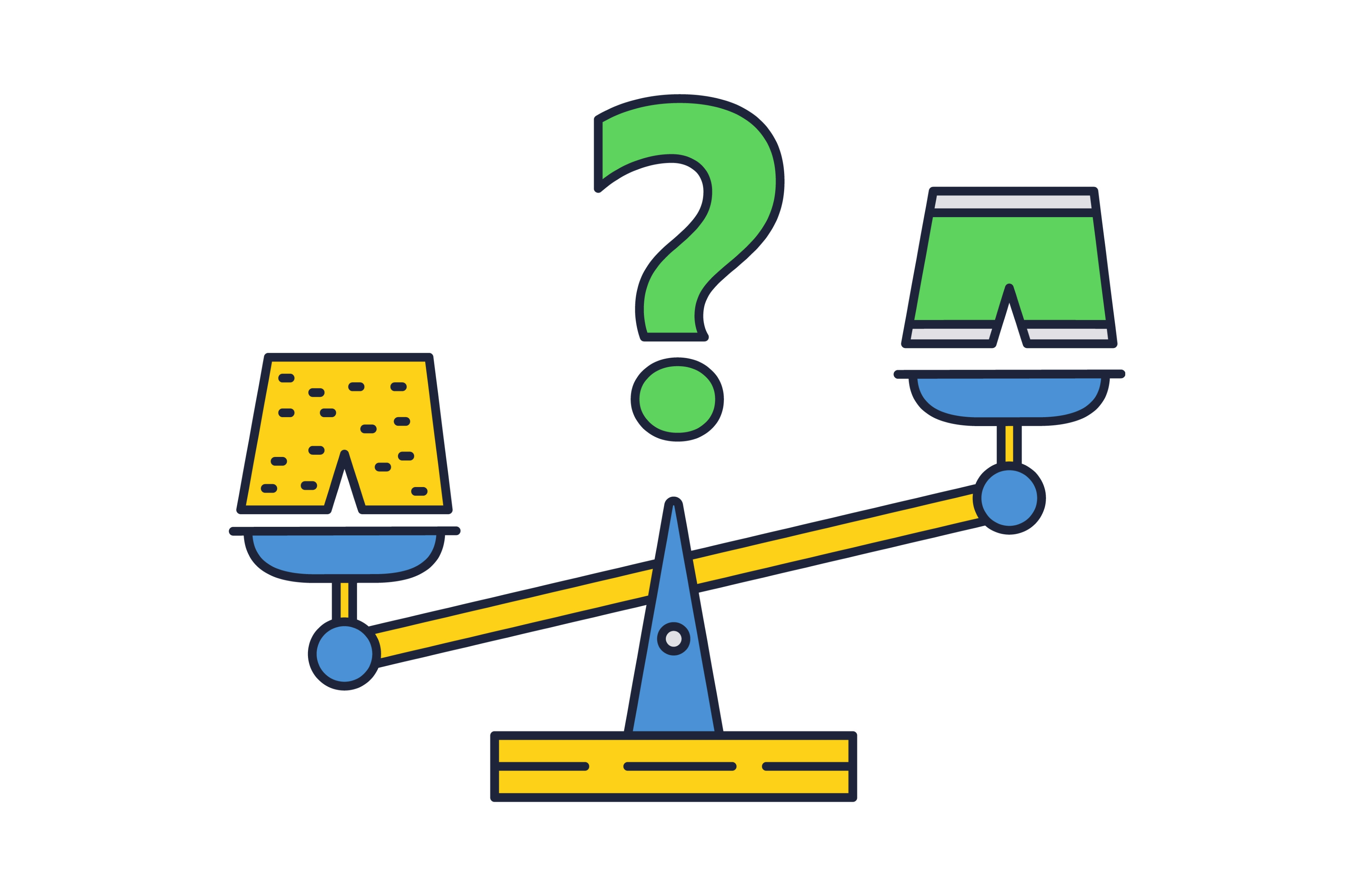 Comparison icon balance scale vector, a Finance Illustration by Sky ...