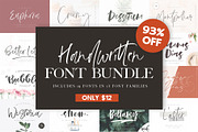 Handwritten Font Bundle, a Script Font by Calamar Studio