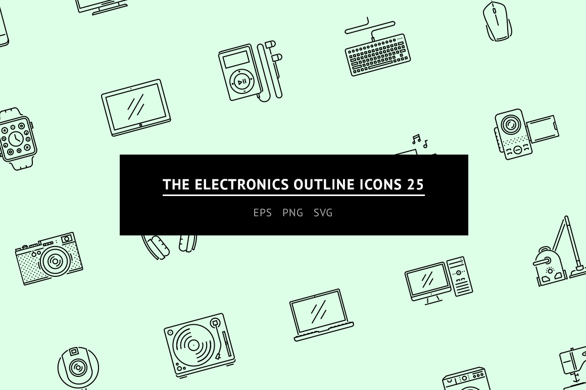 The Electronics Outline Icons 25, an Outline Icon by Last Spark