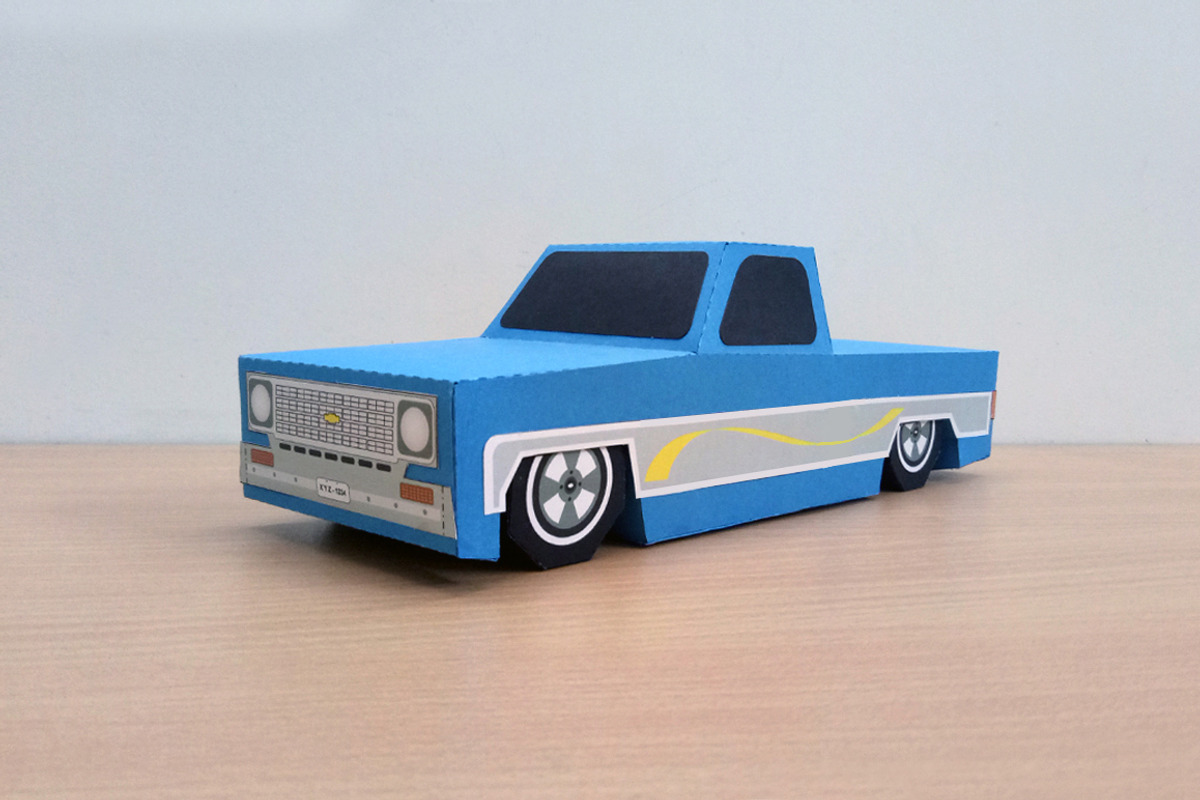 DIY Pickup Truck - 3d papercraft, a Templates & Theme by PAPER amaze