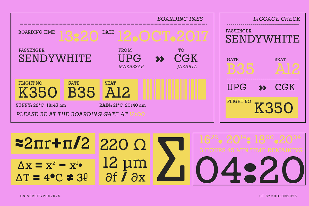 UT Symbold - A Unique Display Font