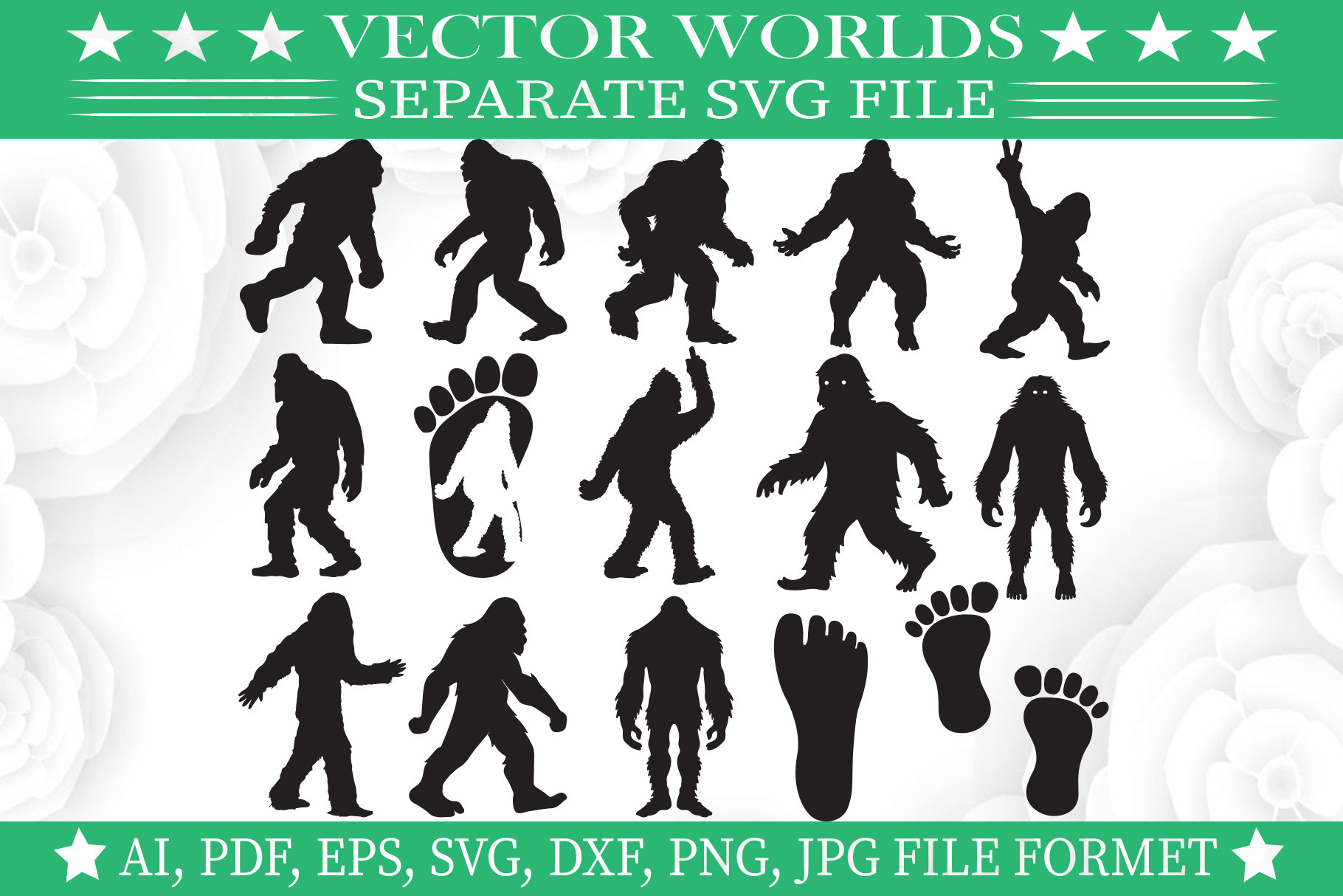 Bigfoot Svg, Big, foot Svg, an Object Graphic by VectorWorlds