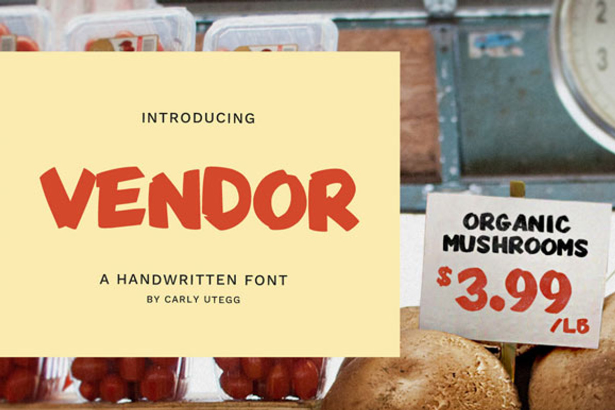 Vendor Handwritten Font, a Font by Go Media's Arsenal