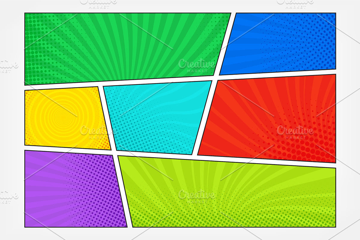 Horizontal comics background, a Decorative Illustration by Good Studio