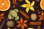Patterns with various spices, a Pattern Graphic by incomible